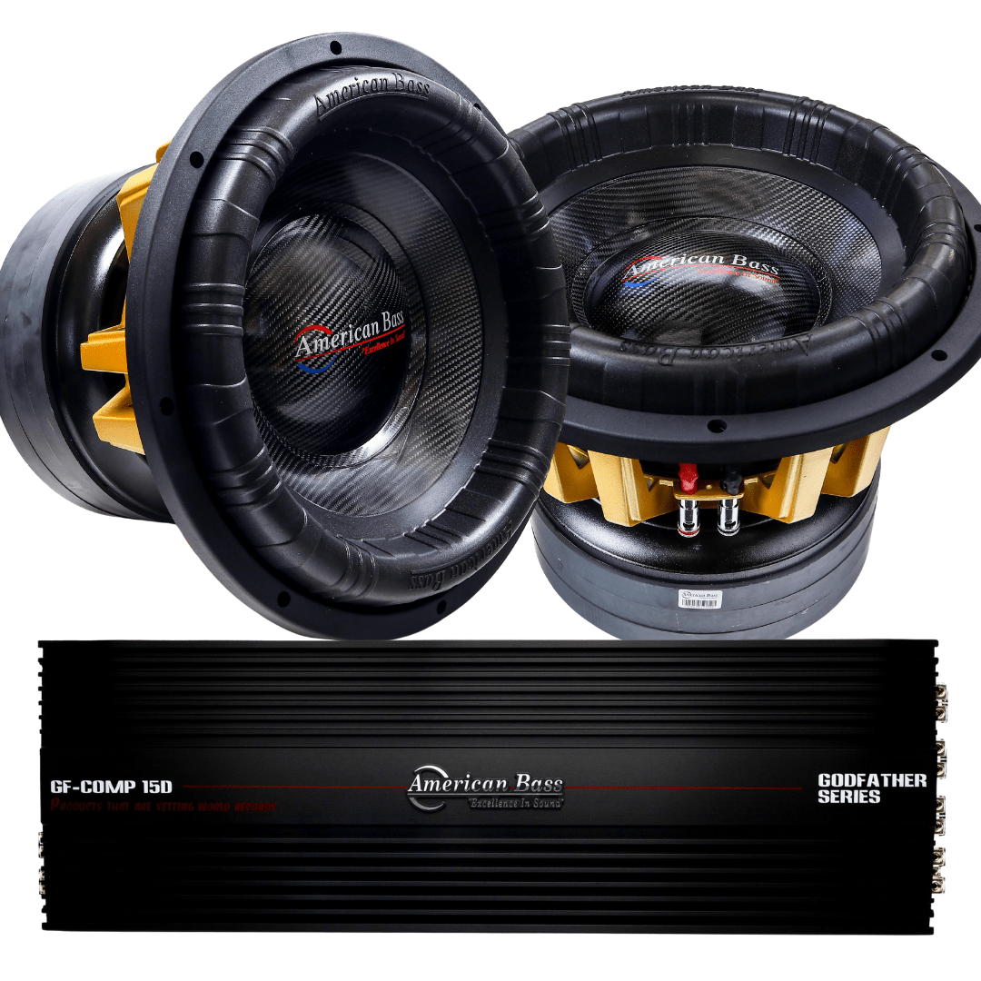 Power Pack: 2 King 12 Subwoofers + Godfather Comp 15D Amplifier