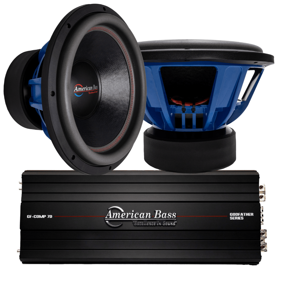 Power Pack: 2 HD 15 Subwoofers + Godfather Comp 7D Amplifier