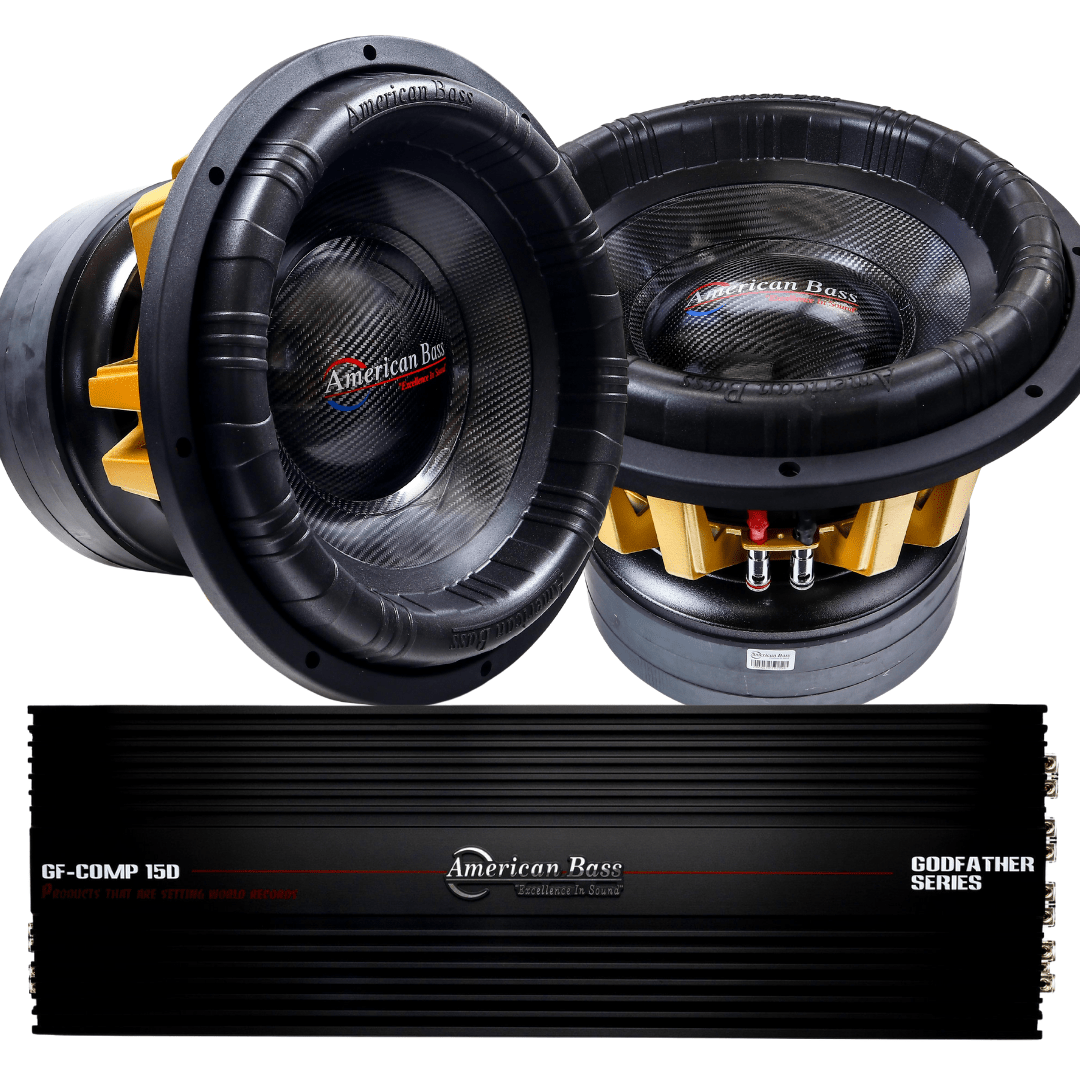 Power Pack: 2 King 15 Subwoofers + Godfather Comp 15D Amplifier