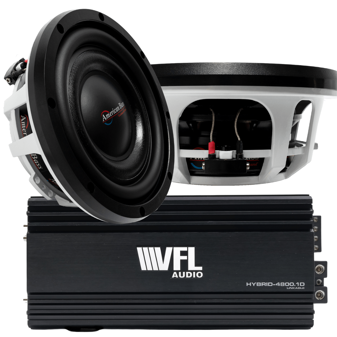 Power Pack: 2 Titanium 8 Slim Subwoofers + VFL Hybrid 4800.1 Amplifier