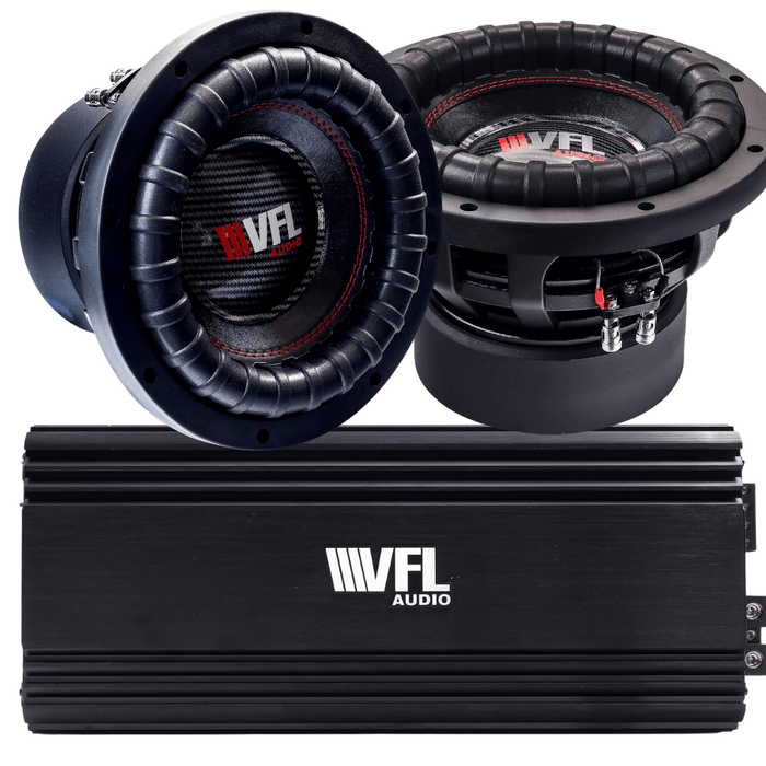Power Pack: 2 VFL 10 D4 Subwoofers + VFL Stealth 5500.1D Amplifier