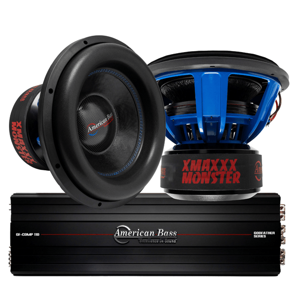 Power Pack: 2 XMAXXX Monster 15” Subwoofers + Godfather Comp 11D Ampli